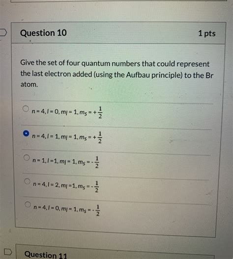 Solved Pts Question Give The Set Of Four Quantum Chegg Com