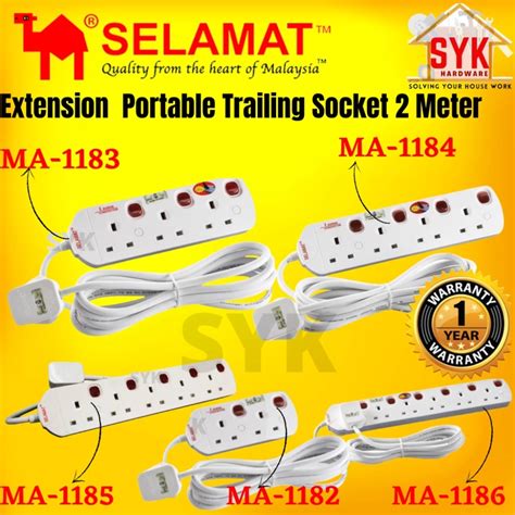 Syk Selamat Extension Portable Trailing Socket Sirim Extension Socket Power Wayar Extension
