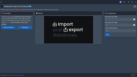 Database Import And Export