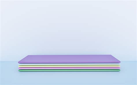 연단과 최소한의 벽 장면 연단 최소한의 배경 추상적 인 모양 혼합 파스텔 색상밝은 파란색 배경 포디움 모던 플랫폼 3d 일러스트레이션의 스테이지 3d 제품 디지털 생성