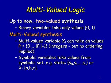 Ppt Multi Valued Logic Powerpoint Presentation Free Download Id3042214