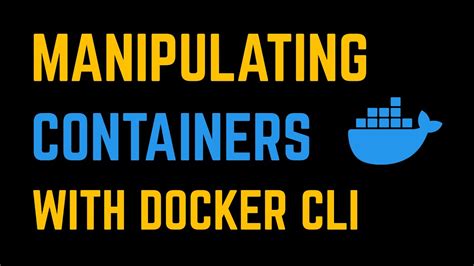 Manipulate Docker Containers Top Commands Used To Interact With