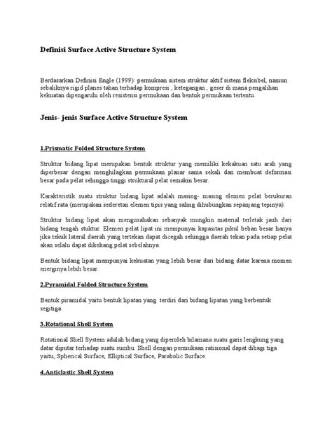 Definisi Surface Active Structure System Pdf