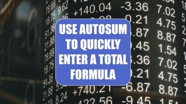 Use AutoSum To Quickly Enter A Total Formula Excel Tips MrExcel