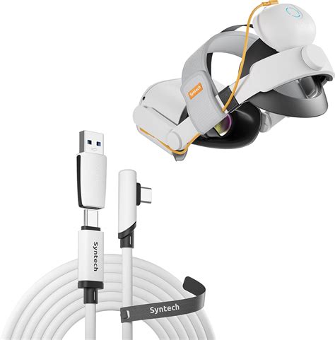 Amazon Com Syntech 2 In 1 Link Cable 16 FT With Battery Head Strap Compatible With Oculus