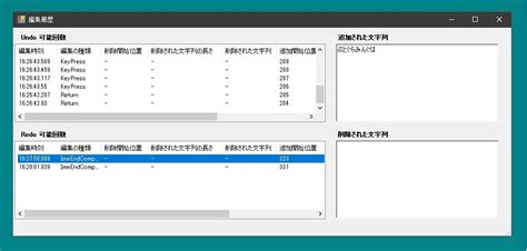編集履歴を取得する 内容が同期されたrichtextbox その23 鳩でもわかるc