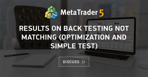 Results On Back Testing Not Matching Optimization And Simple Test Spreads Expert Advisors