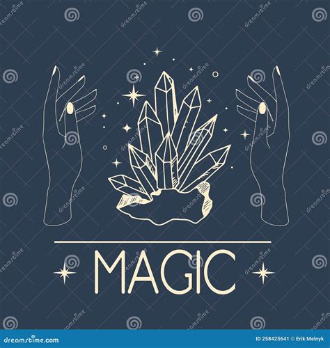 Mystic Boho Logo Design Elements With Moon Hands Star Eye Vector