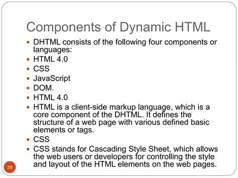 html and dhtml pptx