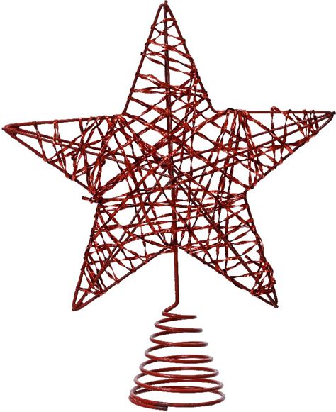 Decoris ნაძვის ხის წვერის მოსართავი ვარსკვლავი წითელი Veli Store