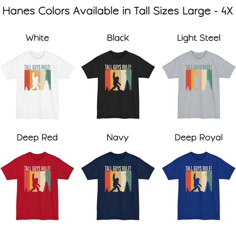 Bigfoot Tall Guys Rule Muted Sunset Big Foot T Shirt Sasquatch Bella Canvas Hanes Beefy T Big