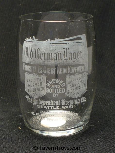 Item 61468 1907 Old German Lager Beer Etched Glass