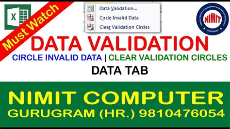 Ms Excel Data Validation Circle Invalid Data Clear Validation Circles Error Alert In