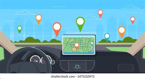 4 022 Car Dashboard Map Images Stock Photos Vectors Shutterstock