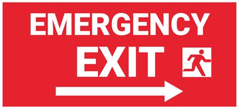 Exit Sign Or Emergency Sign 22962107 Vector Art At Vecteezy