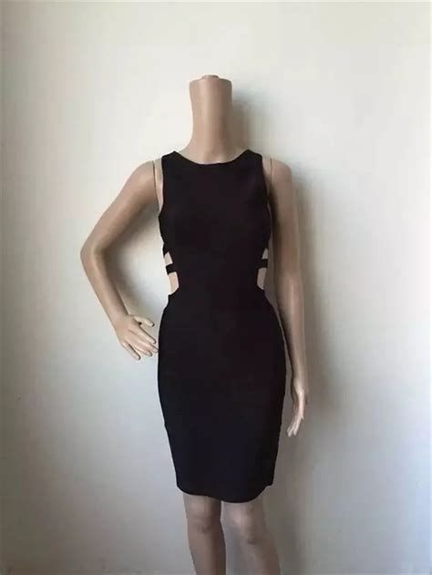 Новинка Дизайнерское черное открытое Бандажное платье женское облегающее мини платье с круглым