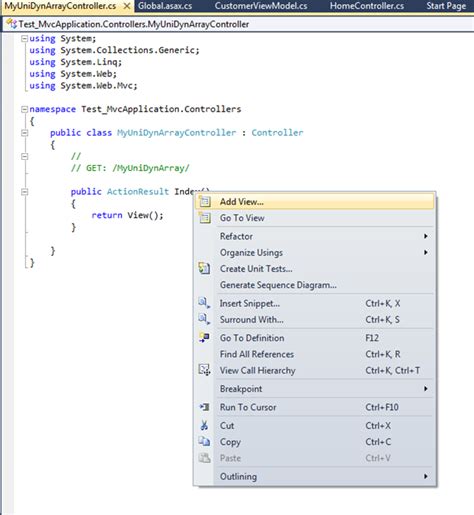 U Using UniDynArray On ASP Net MVC View Page Stack Overflow
