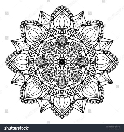 Mandala Art Designs Outline