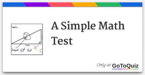 A Simple Math Test