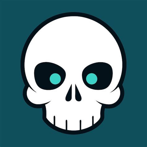 Premium Vector Simple Skull Vector Art Illustration
