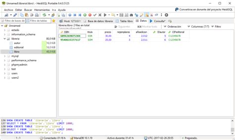 Ejercicios De Mysql Insertar Datos En La Tabla Libro De La Base De