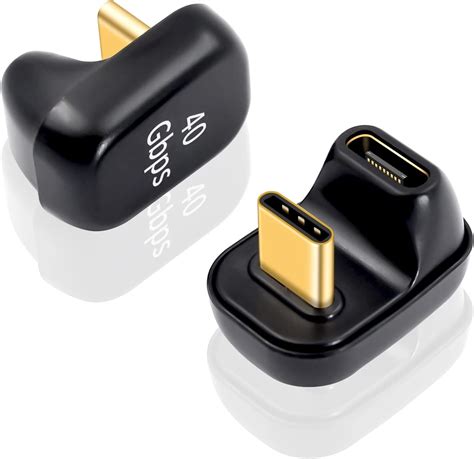 Duttek Degree Usb C Adapter Gbps U Shape Usb C Male To Female Extender Adapter Support