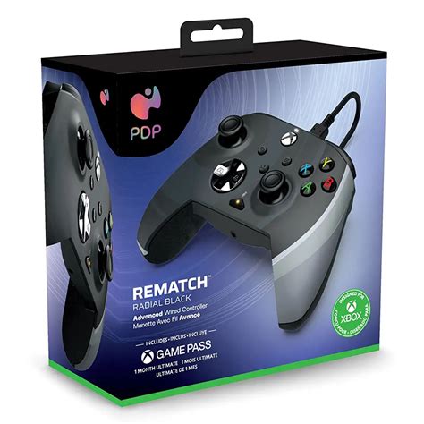 Pdp Rematch Advanced Wired Controller For Xbox One Xbox Series X S Radial Black For Xbox One