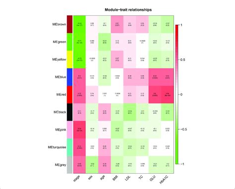 Identification Of The Gene Module Associated With Clinical Traits Download Scientific