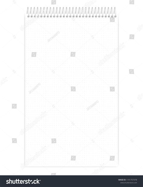 Top Spiral Dot Grid Notebook Realistic Stock Vector Royalty Free