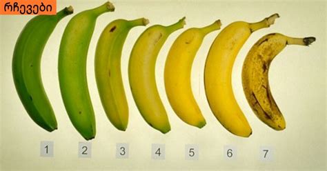 რა ბანანი უნდა მიირთვათ მწვანე თუ მუქი წერტილებით