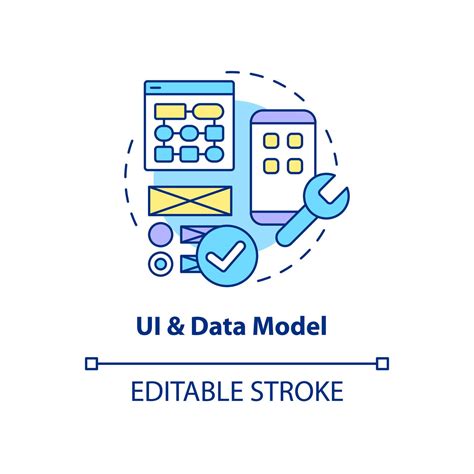 Ui And Data Model Concept Icon Efficient Ux For Application Web 3 0