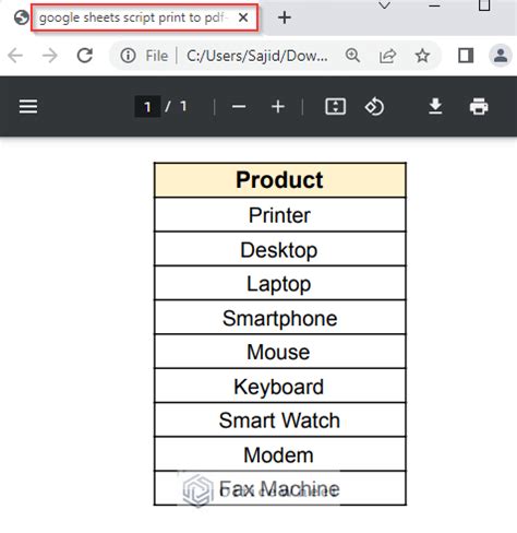 How To Print To PDF Using Apps Script In Google Sheets