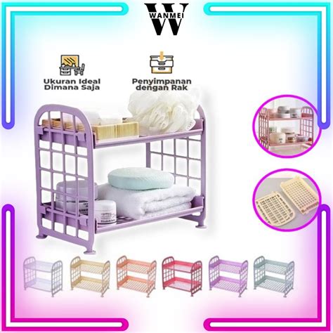 Jual Wm Rak Plastik Susun Mini Rak 2 Susun Mini Rak Meja Mini 2