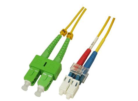 Patch SM DPX SC APC LC UPC xx m 9 OS2 G 657 A2 2x ø2mm Yellow Fiberworks