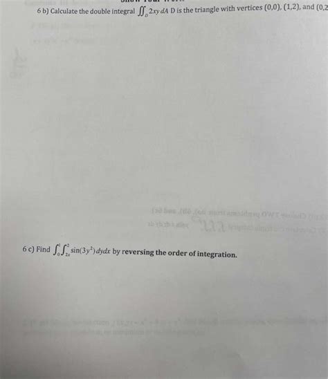 Solved 12 Pt Choose TWO Problems From 6a 6b And 6c Chegg Com