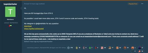 Report Gta 6 Leaker Claims They Have Gta 5 And Gta 6 Source Code Wants To Negotiate Deal With