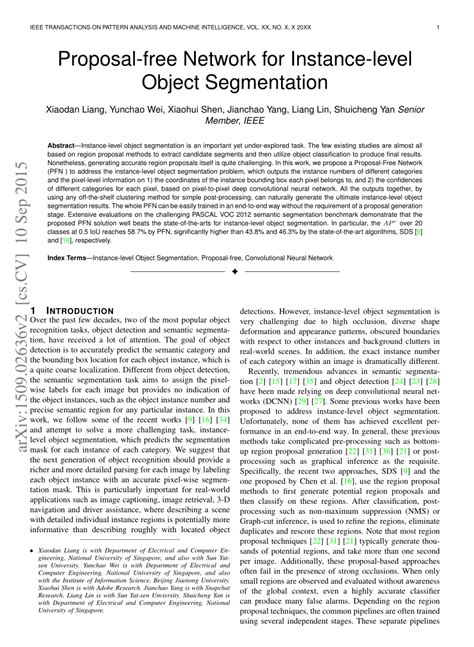 Pdf Proposal Free Network For Instance Level Object Segmentation