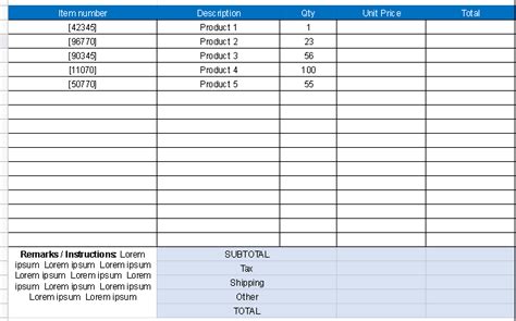 Free Purchase Order Template Signeasy