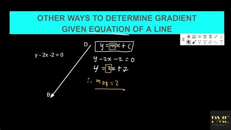Calculating Gradient Given An Equation Of A Line Isizulu Youtube