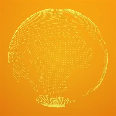 Premium Vector Abstract Polygonal Space Low Poly Planet Earth With