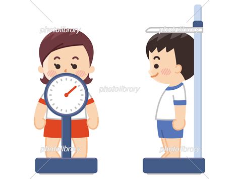 身体測定をする小学生 身長 体重 成長 イラスト素材 7308673 フォトライブラリー Photolibrary