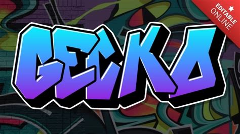 Gecko Graffiti Style Text Effect Generator