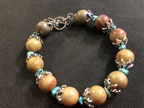 Jasper And Turquoise Bracelet Turquoise Bracelet Jewelry Beaded Bracelets