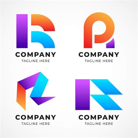 Premium Vector Gradient R Logos Collection