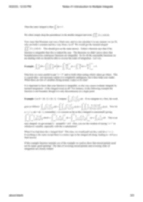 SOLUTION Notes 41 Introduction To Multiple Integrals Studypool