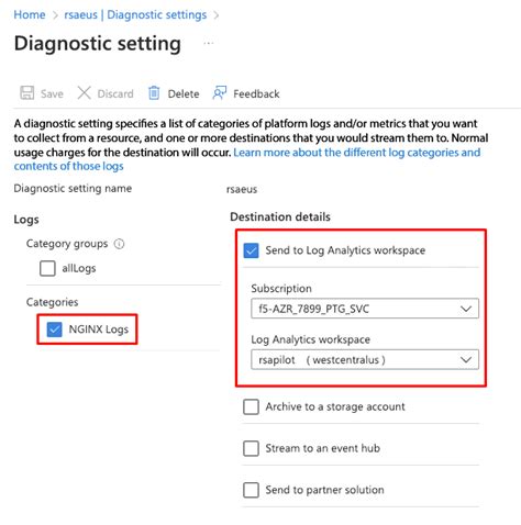 Enable Nginx Logs Using Azure Portal Nginx Documentation