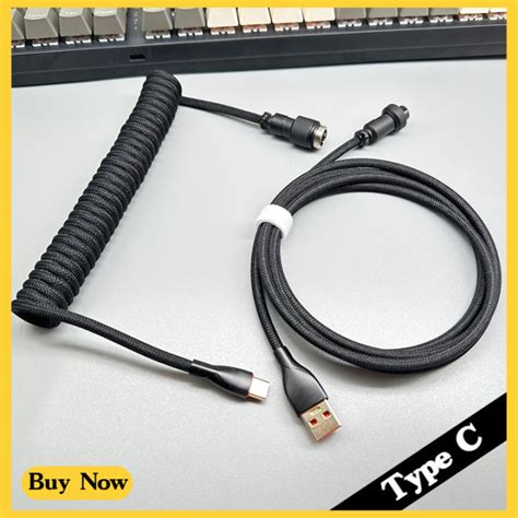 Mechanical Keyboard Coiled Cable Type C Keyboard Cable USB Mechanical Keyboard Wire Aviator