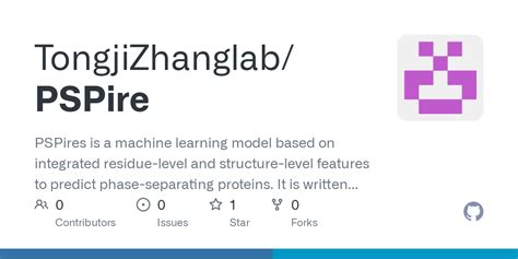 Github Tongjizhanglabpspire Pspires Is A Machine Learning Model Based On Integrated Residue