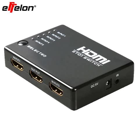 Effelon Hdmi Splitter Switch 5 Input 1 Output Hdmi Switcher 5x1 For