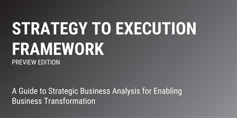 Strategy To Execution Framework